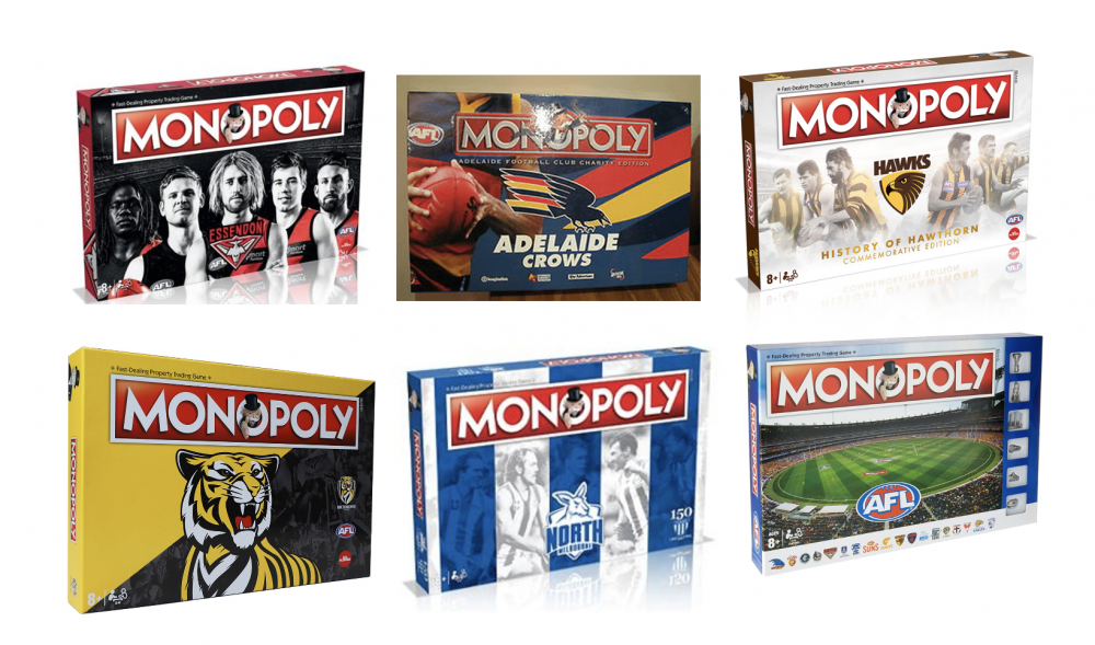 An overview of every AFL version of Monopoly - Titus O'Reily | Don’t ...